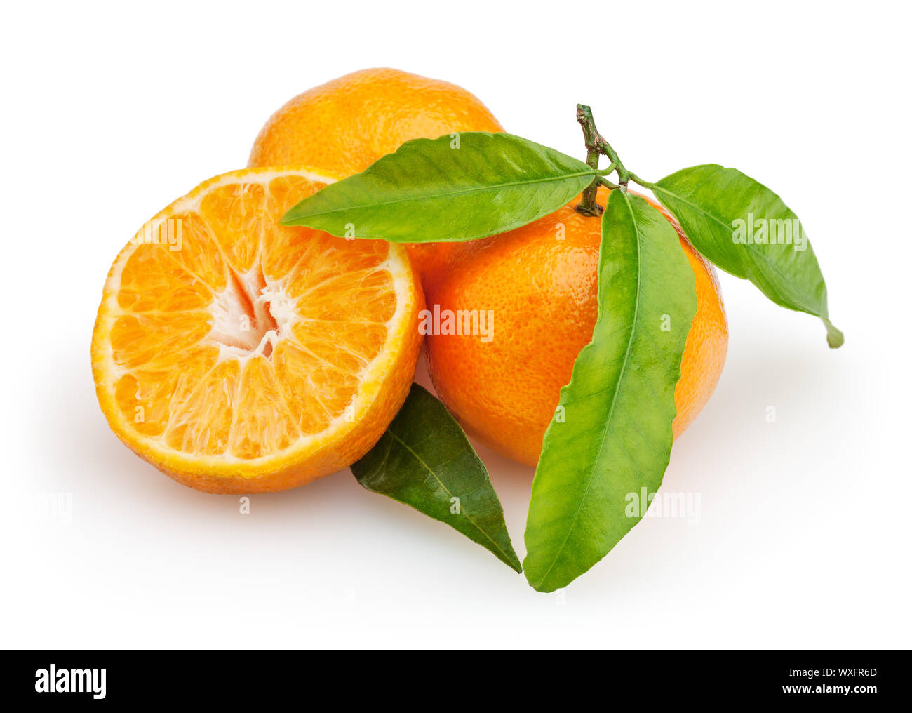 Tangerines isolated on white background with clipping path Stock Photo ...