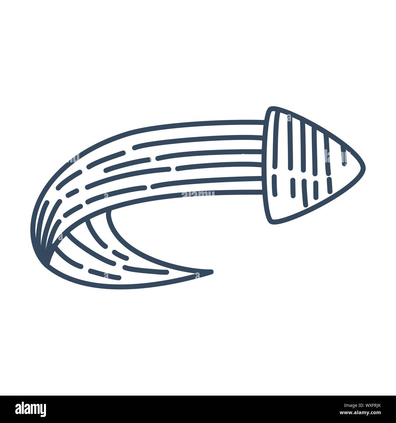 wavy guide Right Way Arrow Direction collection Vector outline Stock ...