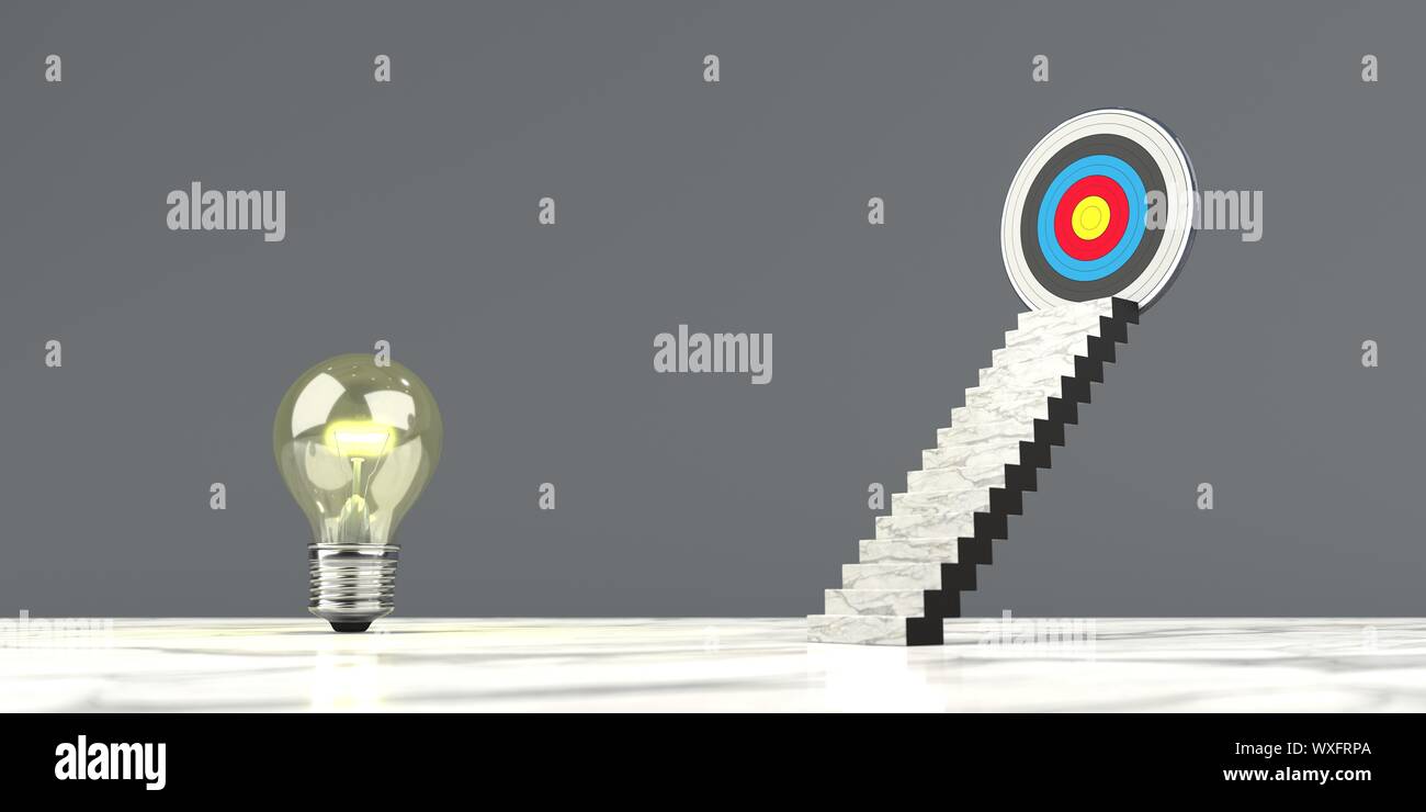 Staircase Goal Idea Stock Photo - Alamy