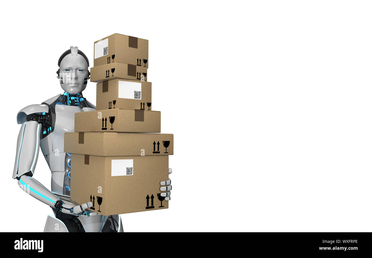 Humanoid Robot Shipping Carton Stock Photo - Alamy