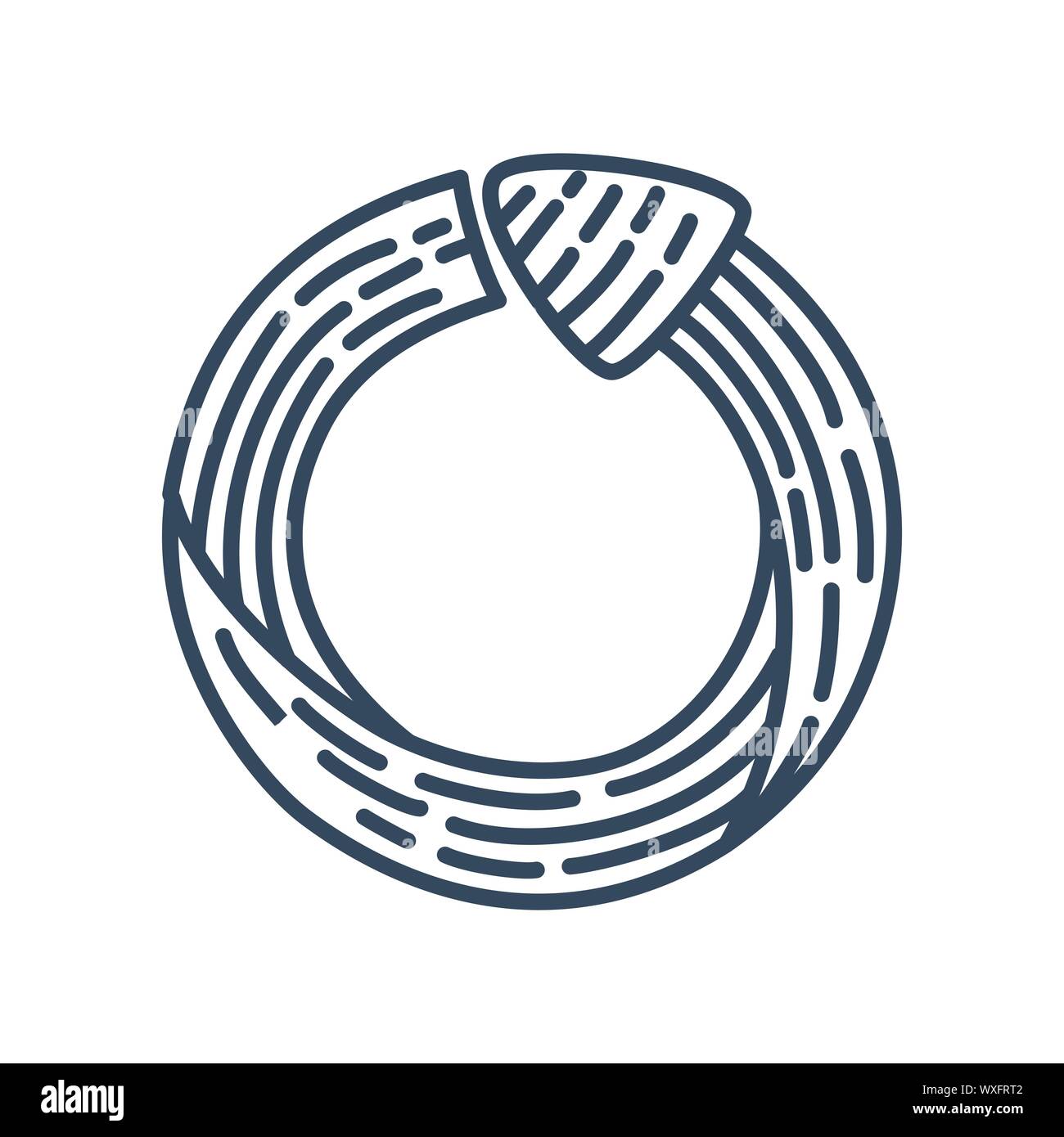 Rotation guide Way Arrow Up Direction collection Vector outline Stock ...