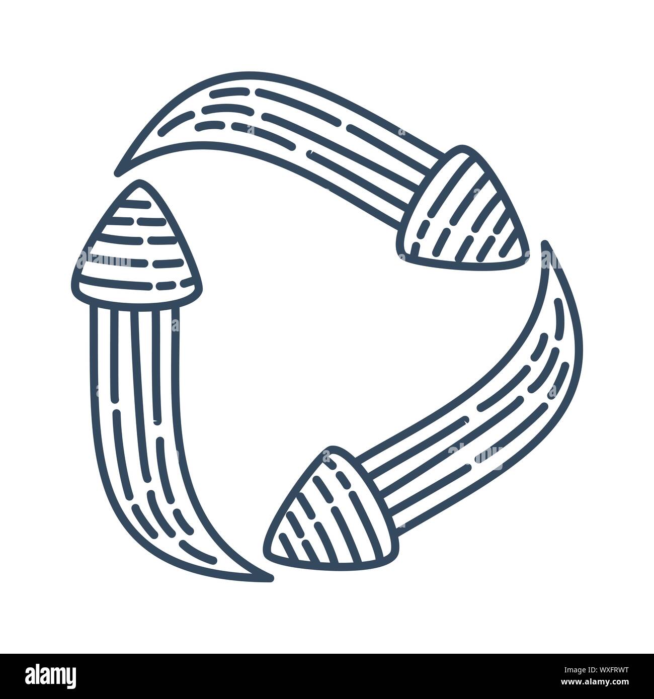 Triangle guide Way Arrow Up Direction collection Vector outline Stock ...