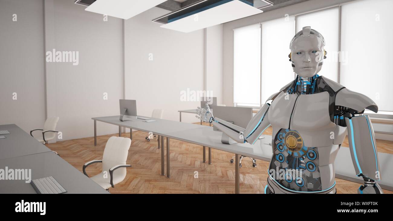 Humanoid Robot Open Space Office Stock Photo - Alamy