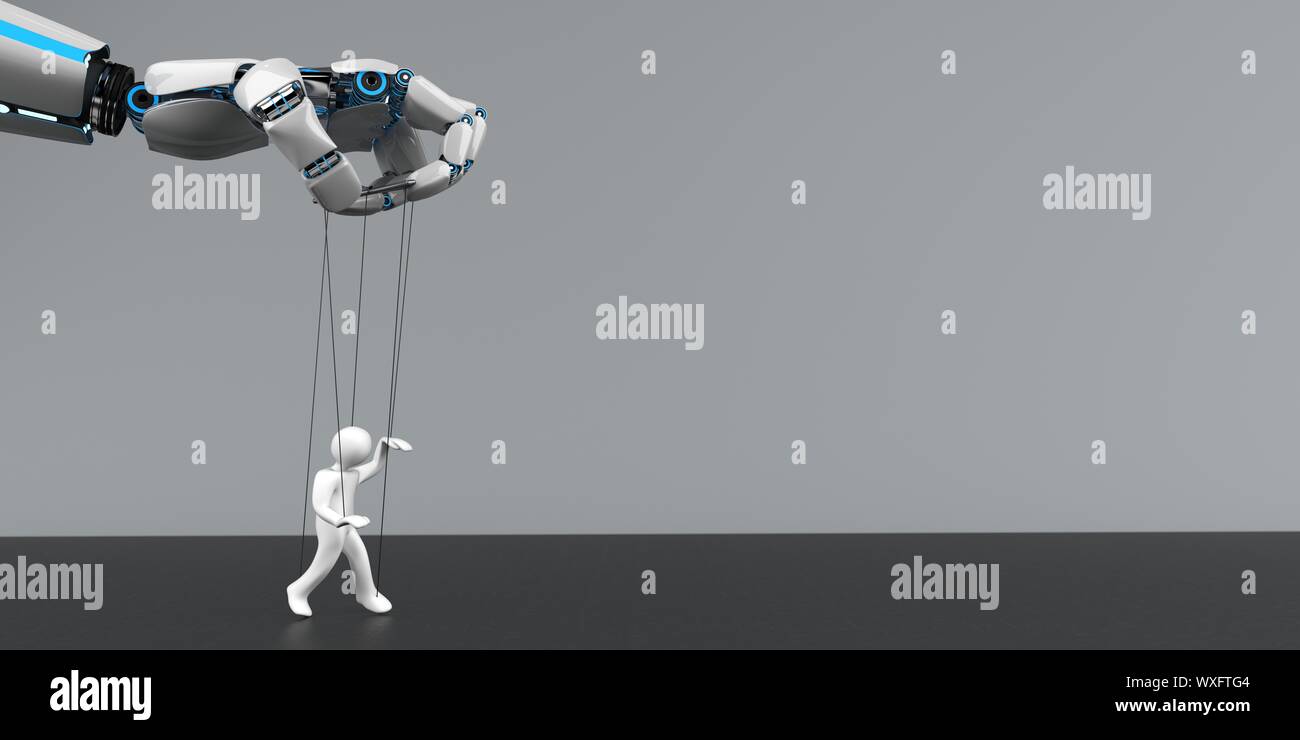 Robot Hand Marionette Stock Photo - Alamy