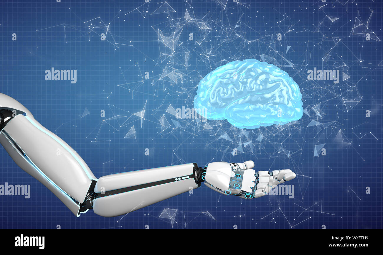 Hologram brain hi-res stock photography and images - Alamy