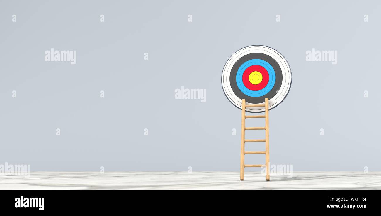 Ladder Target Career Stock Photo - Alamy