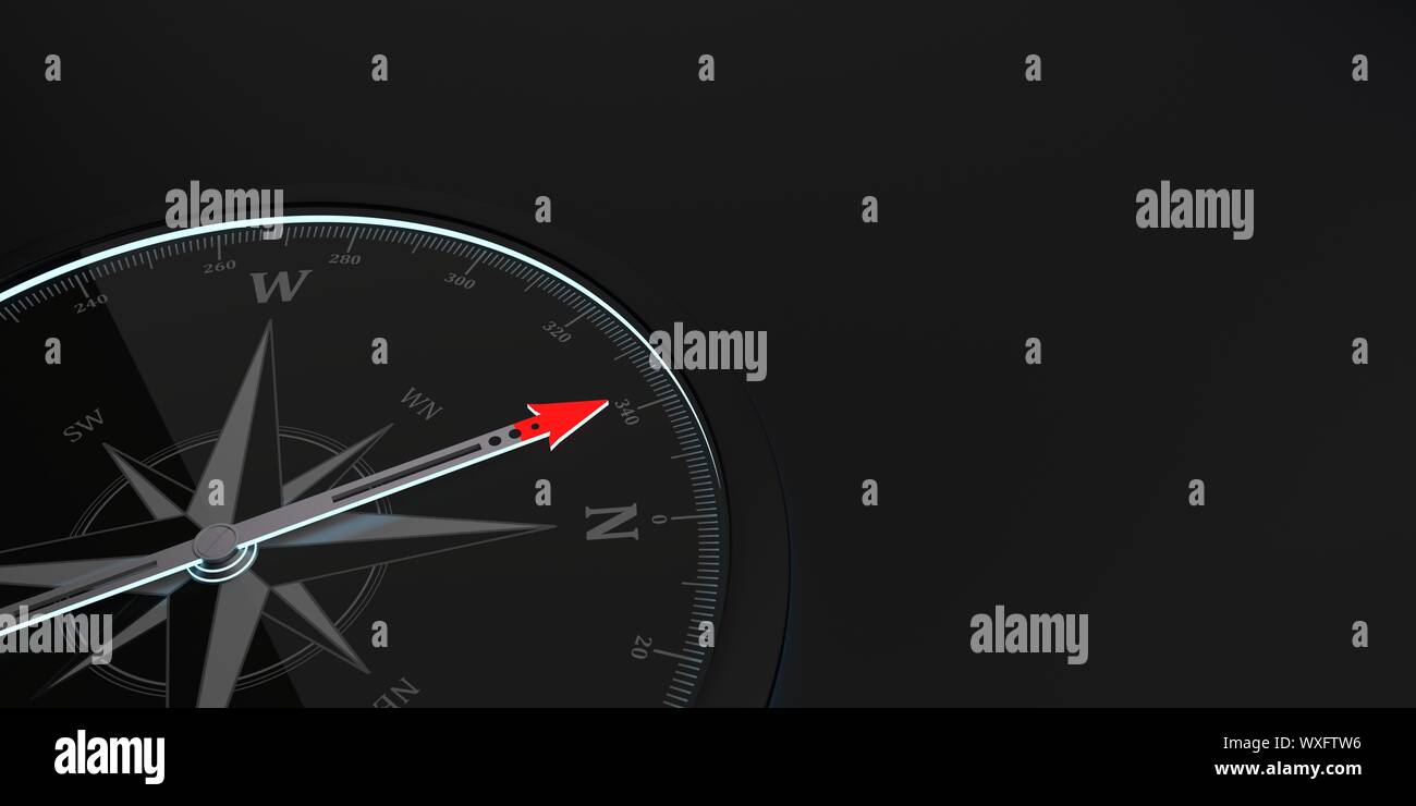 Black Compass Banner Stock Photo - Alamy