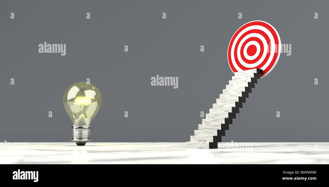 Staircase Goal Idea Stock Photo - Alamy