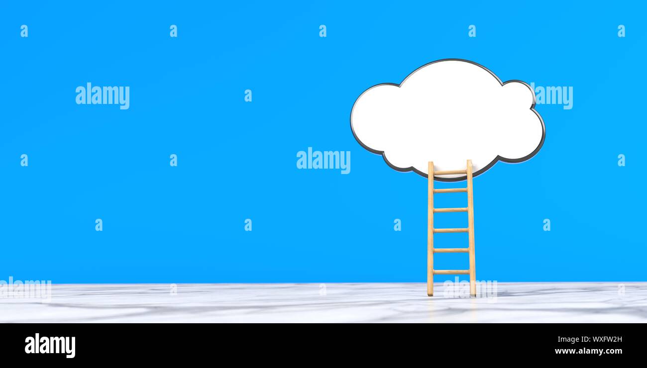 Cloud With Ladder Stock Photo - Alamy