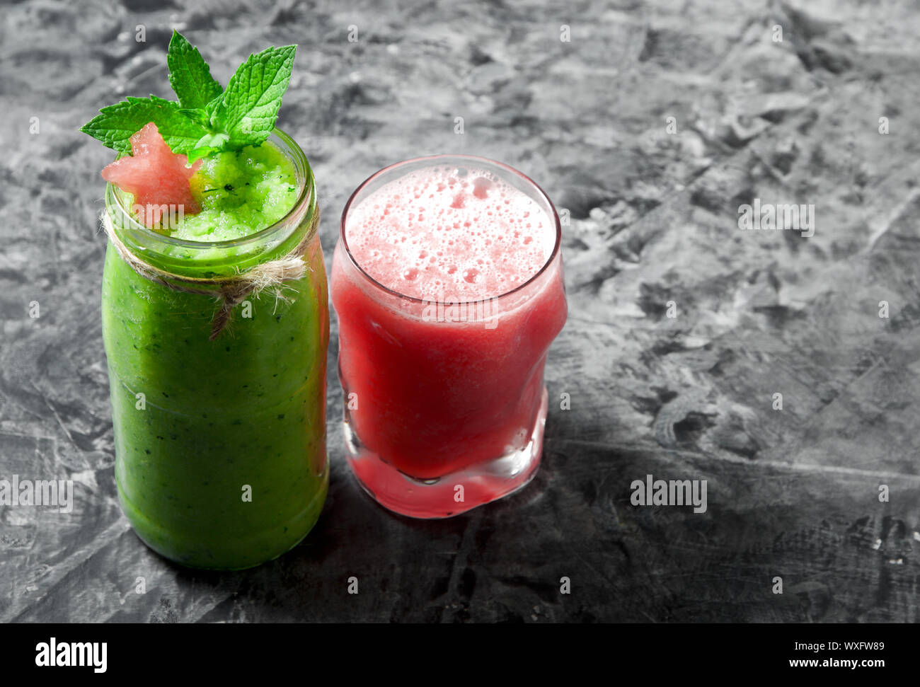 Tropical cocktail. Smoothie with mint Stock Photo - Alamy