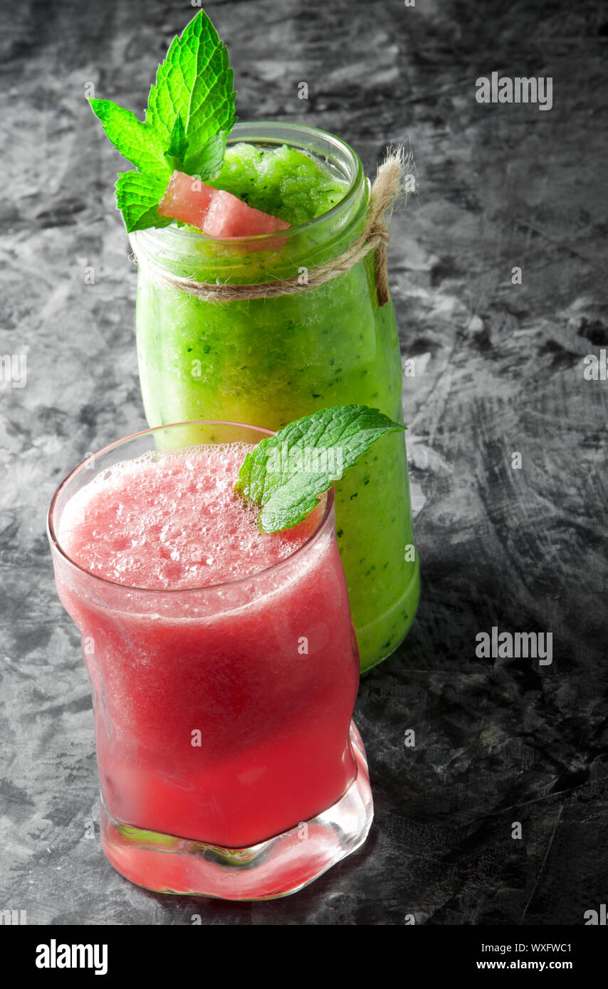 Tropical cocktail. Smoothie with mint Stock Photo - Alamy