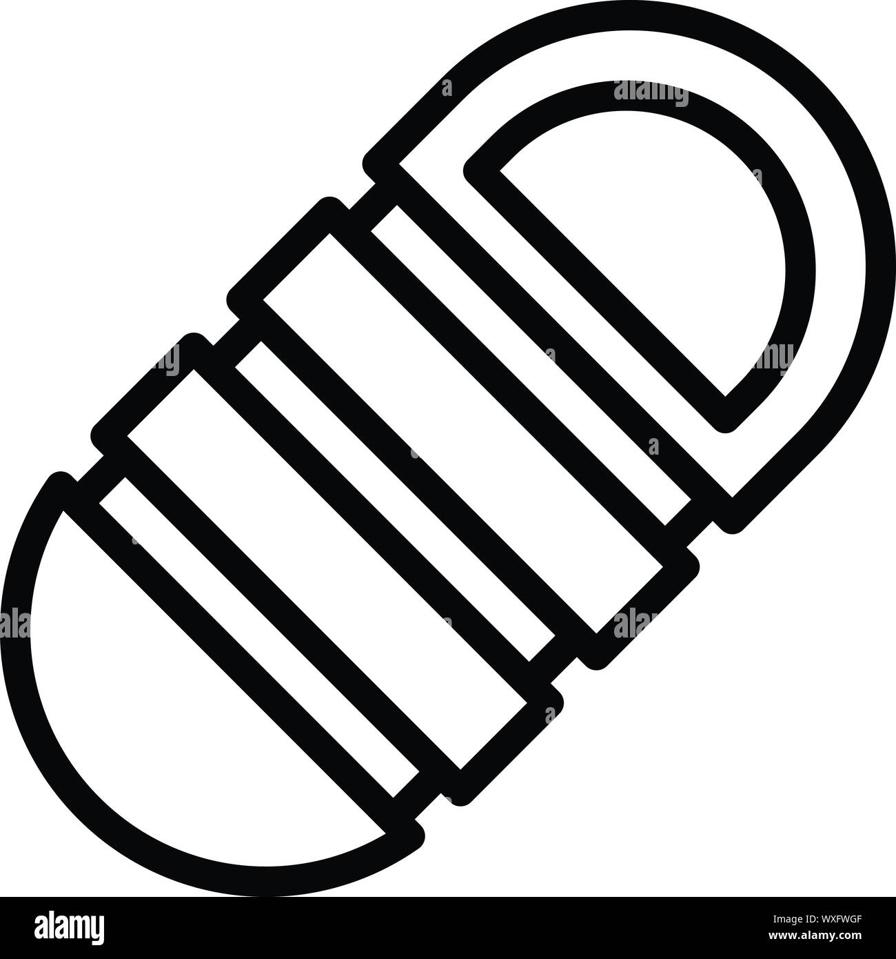 Portable baby cradle icon. Outline portable baby cradle vector icon for ...