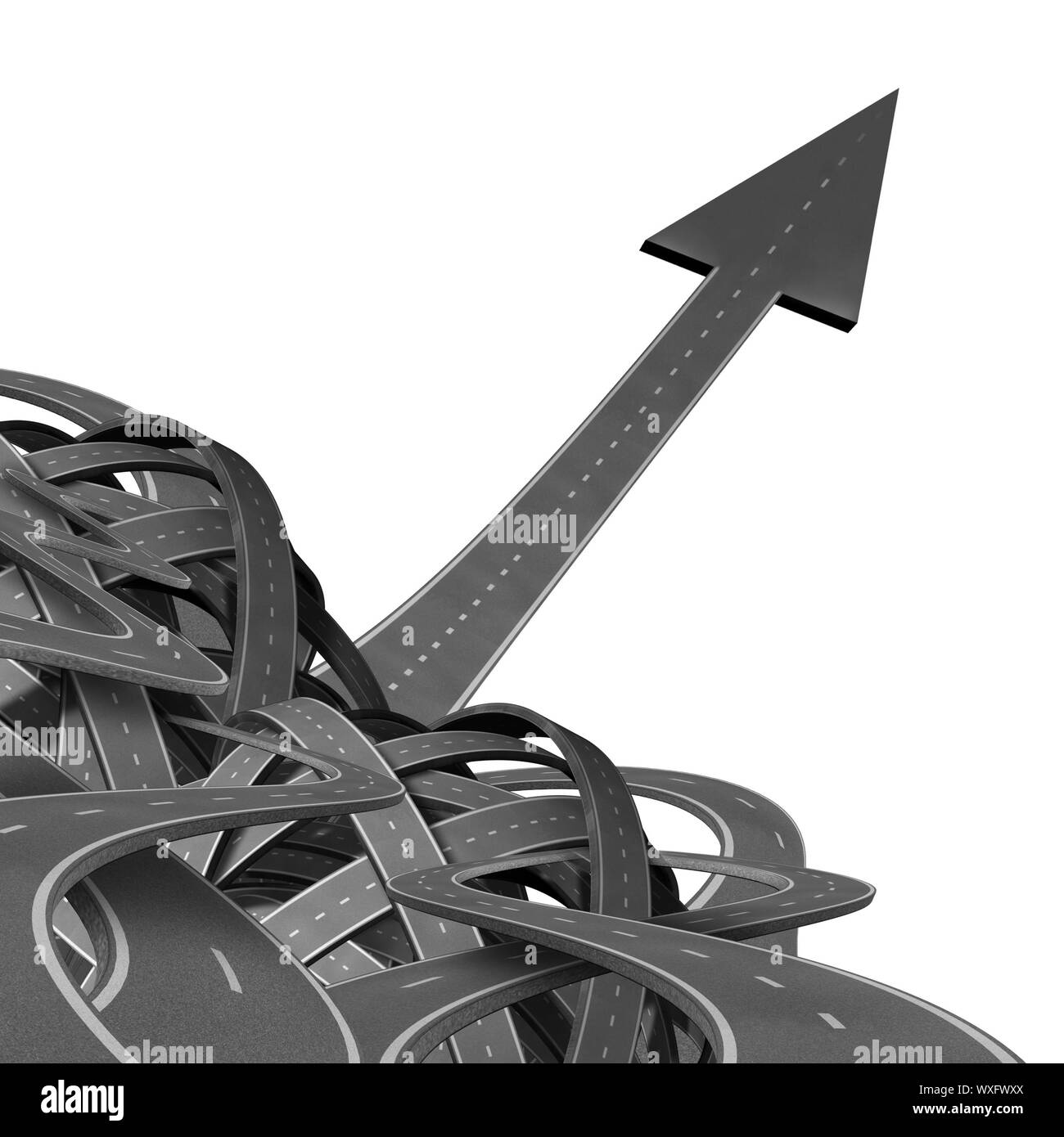 Breaking free and standing out from the crowd as a pile of tangled ...