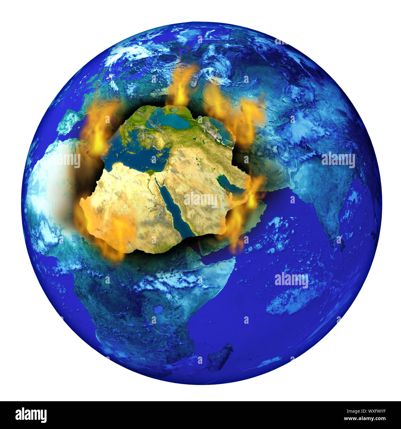 Persian gulf war burning oil hi-res stock photography and images - Alamy