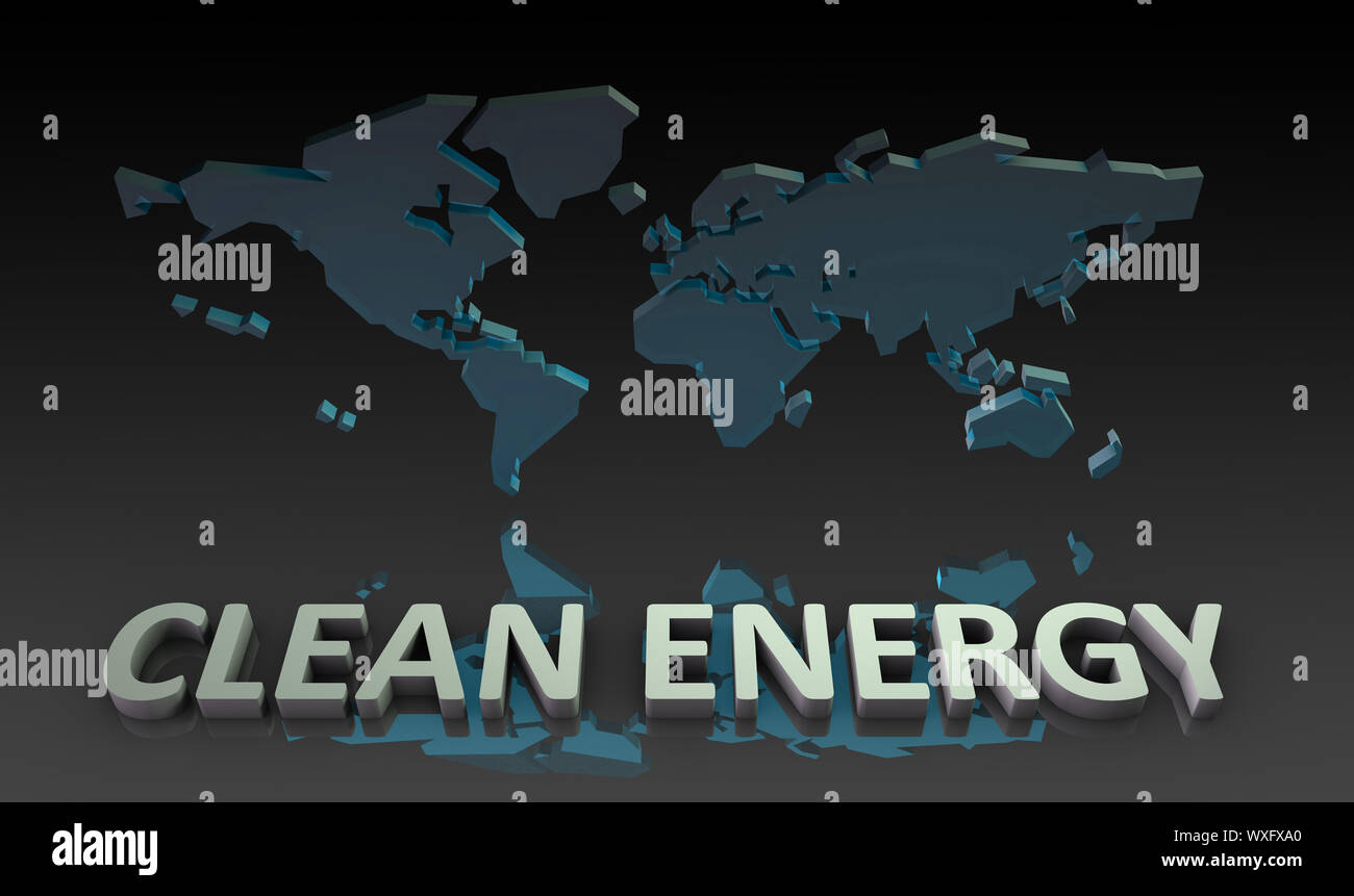 Clean Energy for the World in 3d Stock Photo - Alamy