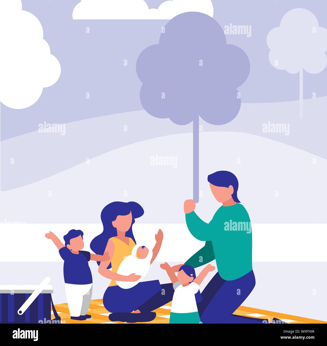 Parents with kids, Family relationship avatar generation and lifestyle ...