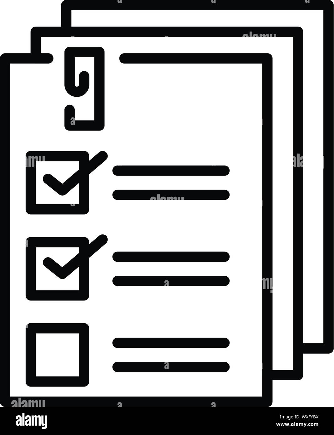 List forms icon. Outline list forms vector icon for web design isolated ...