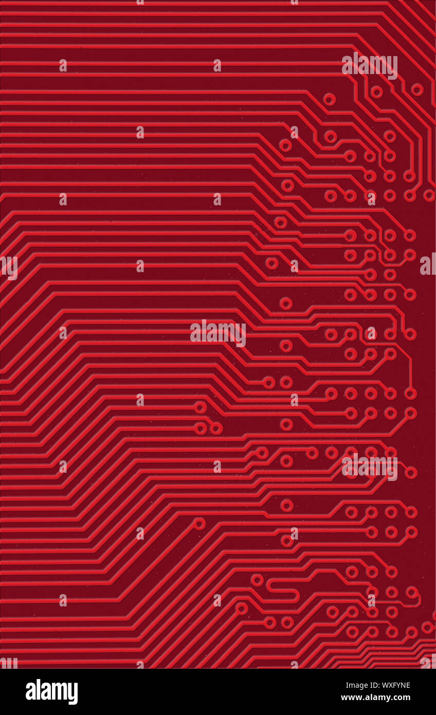 Tech industrial electronic dark red background Stock Photo - Alamy