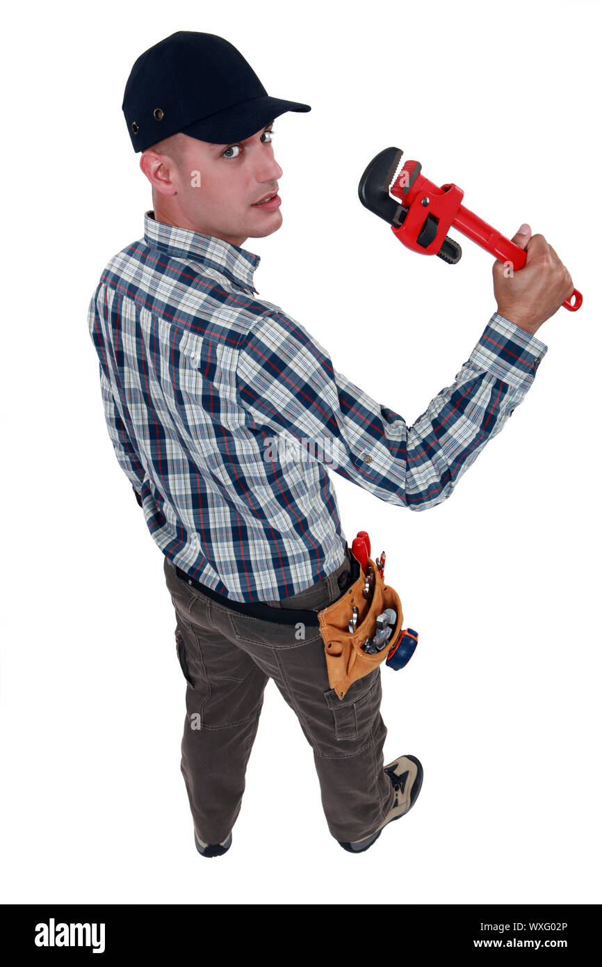 Factory pipe worker Cut Out Stock Images & Pictures - Alamy