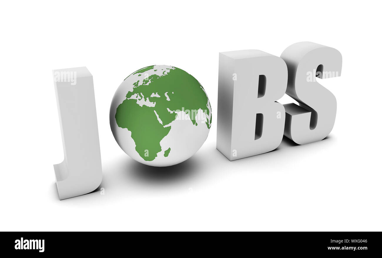 Global Jobs and Career Opportunities in 3d Stock Photo - Alamy