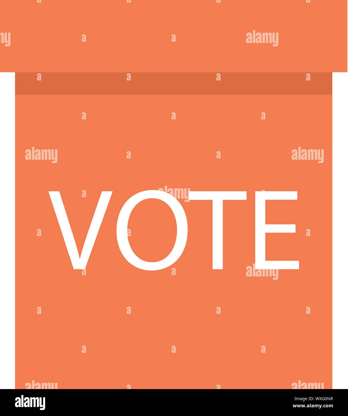 Wood ballot box icon. Flat illustration of wood ballot box vector icon ...