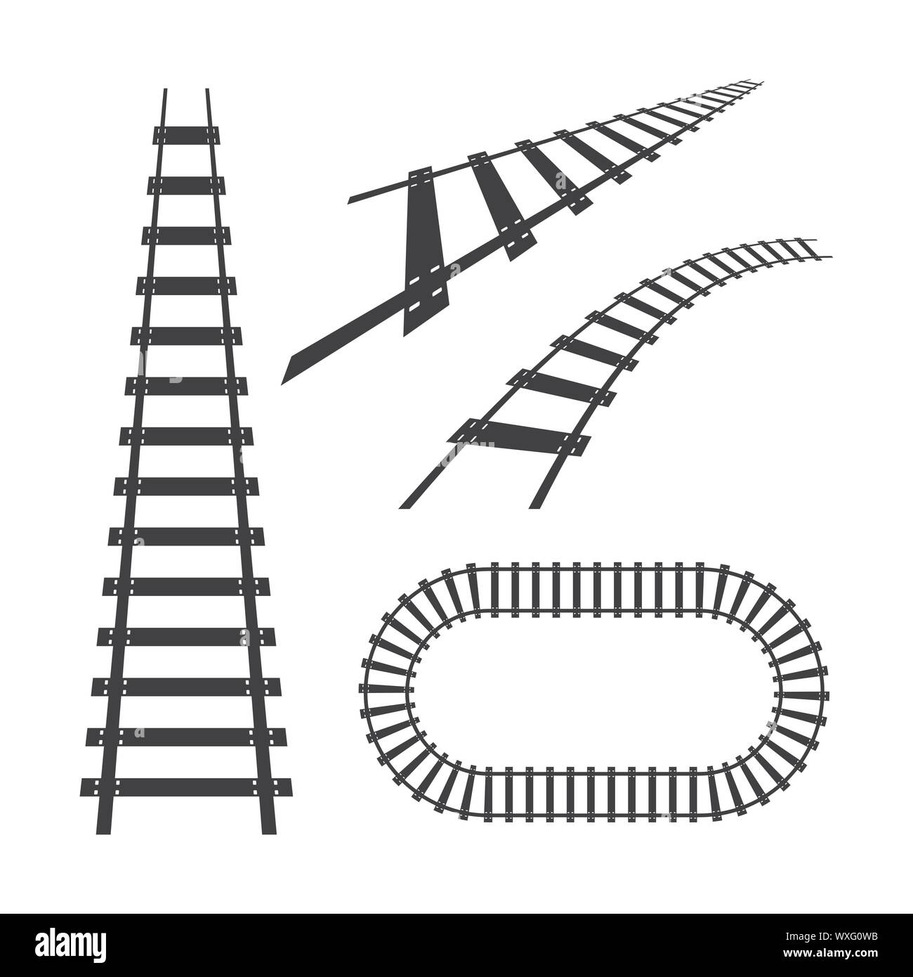 Train tracks Stock Vector Images - Alamy