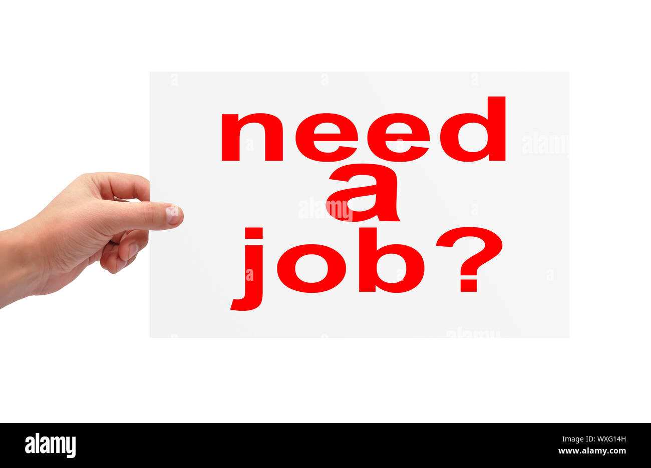 Need job sign Cut Out Stock Images & Pictures - Alamy
