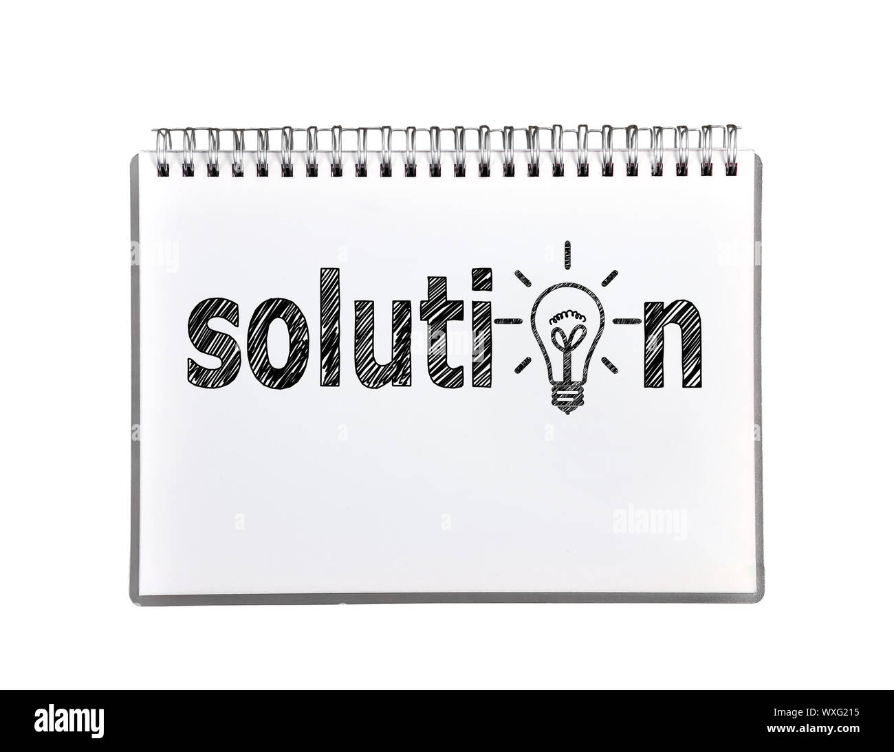 Notebook With Metal Binder and drawing solution Stock Photo - Alamy