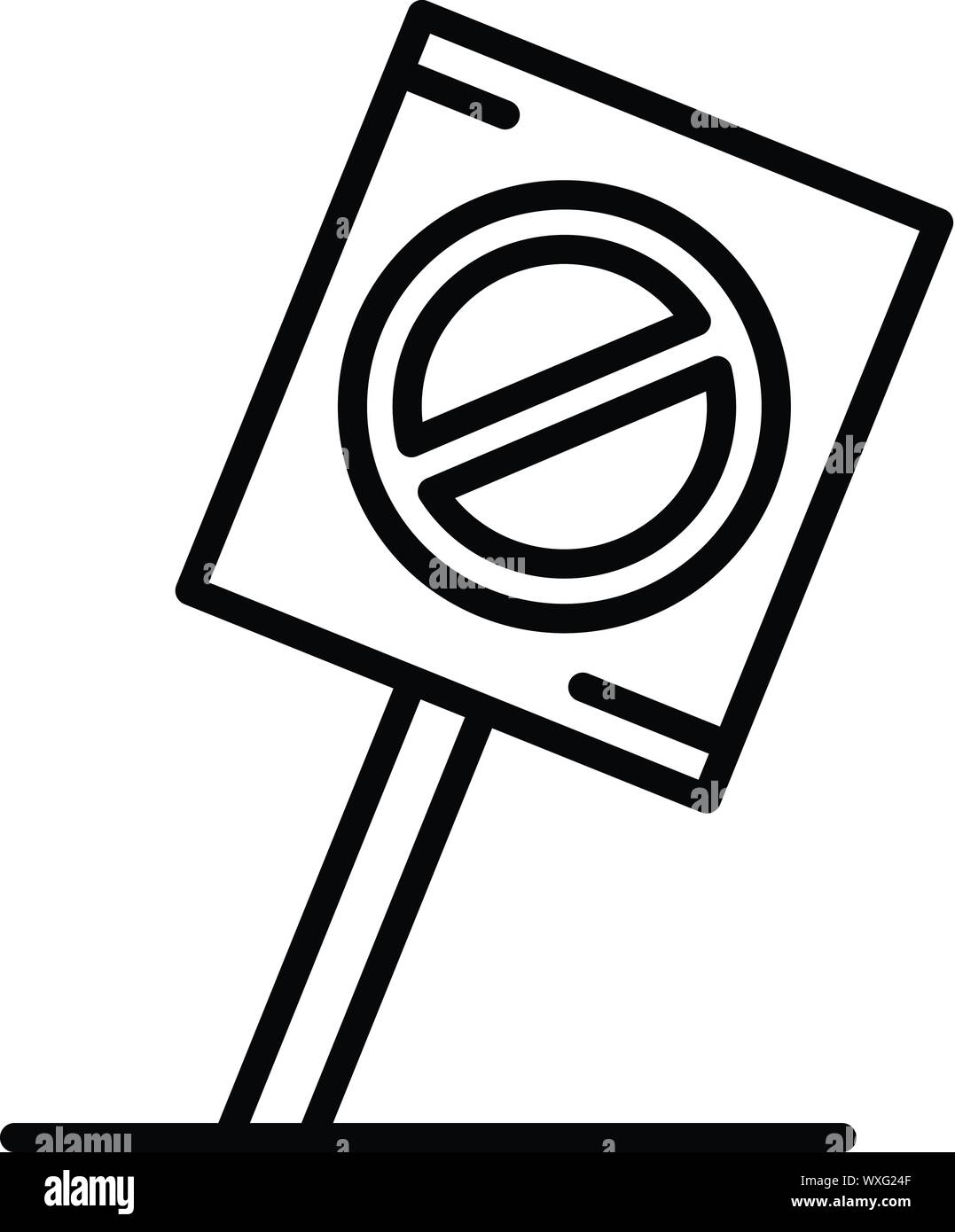 Protest placard icon. Outline protest placard vector icon for web ...