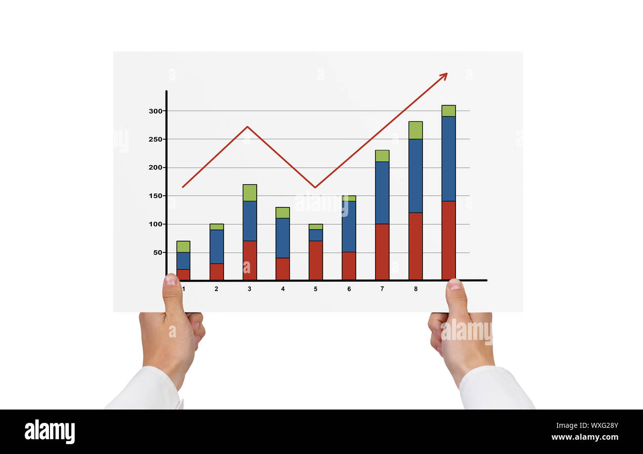 hands holding paper with graph Stock Photo - Alamy