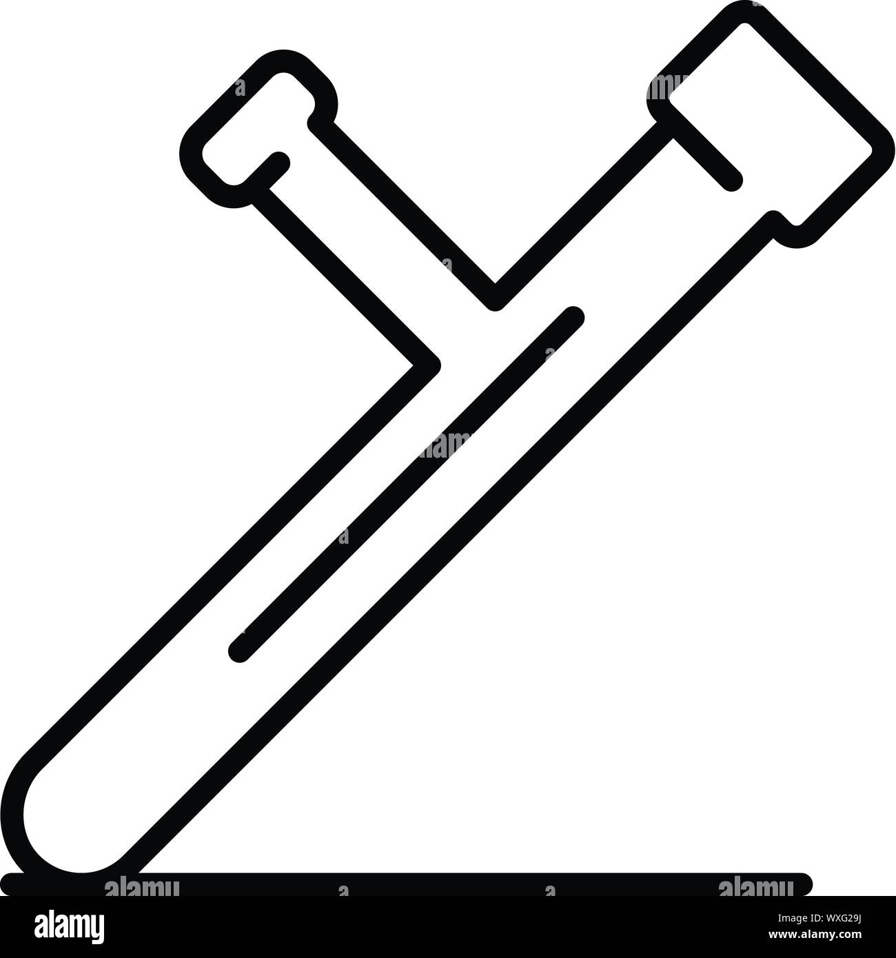 Police baton icon. Outline police baton vector icon for web design ...