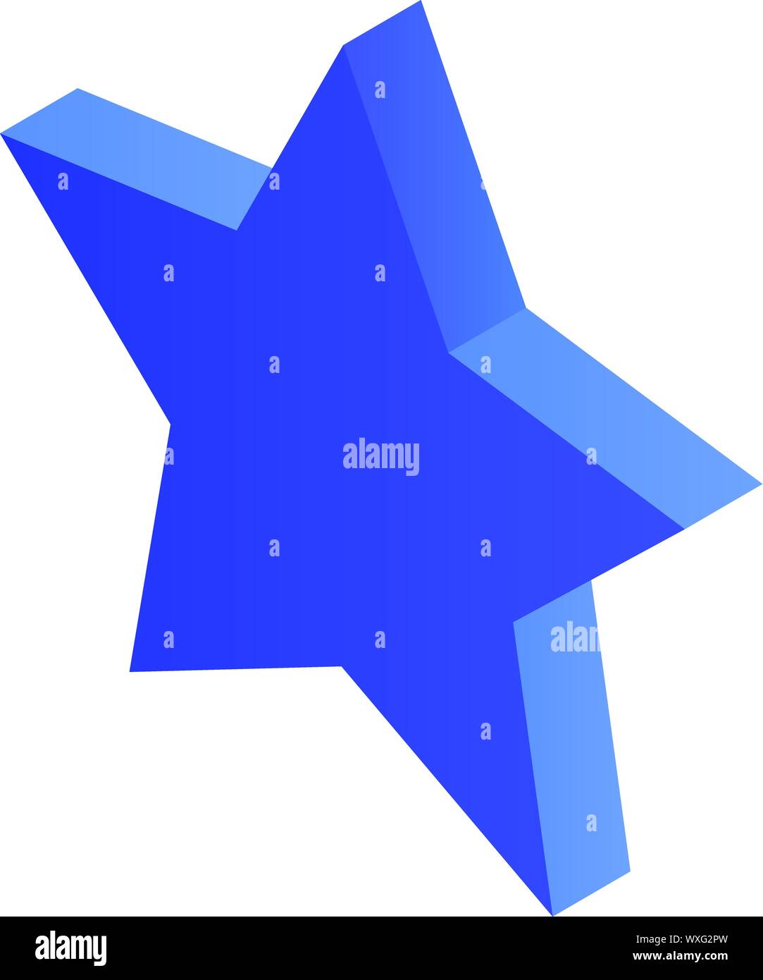 Blue star icon. Isometric of blue star vector icon for web design ...