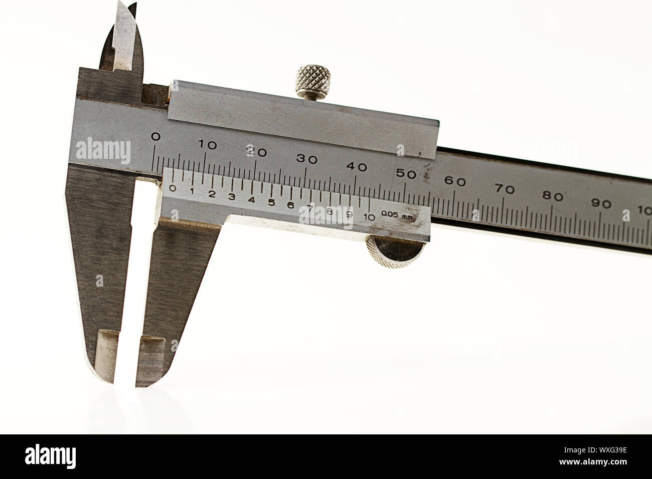 one caliper isolated on white background Stock Photo - Alamy
