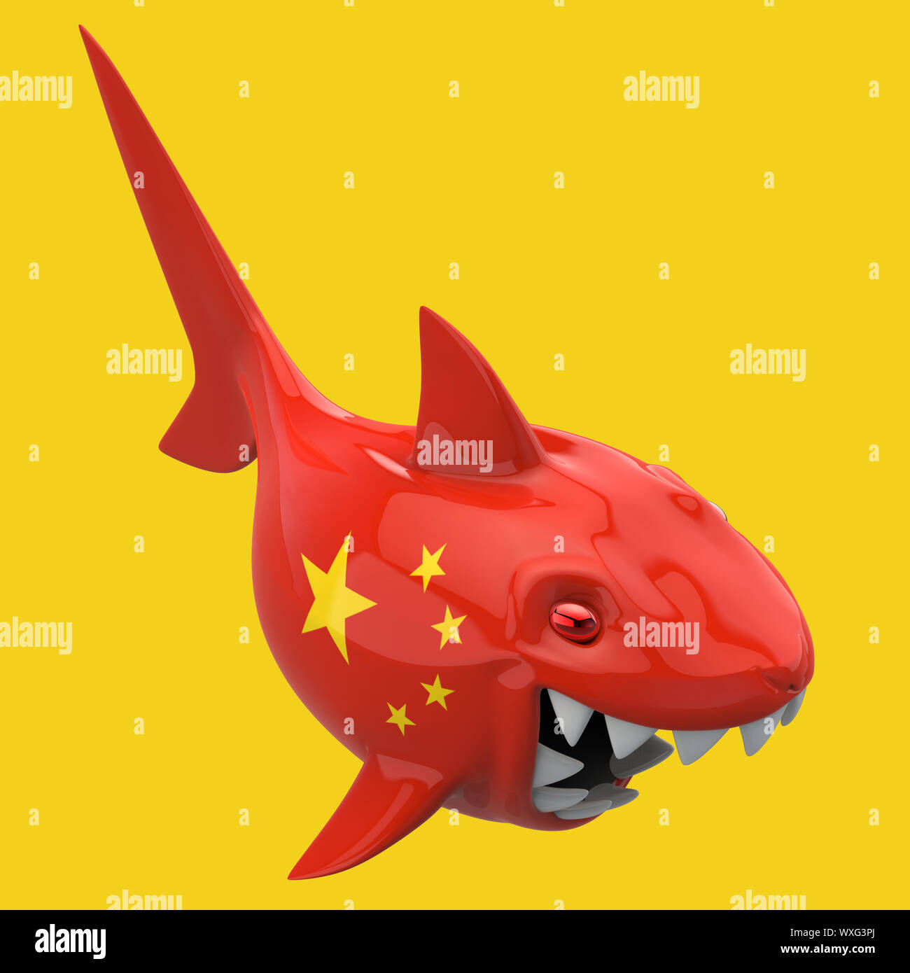Shark concept - 3D Illustration Stock Photo - Alamy