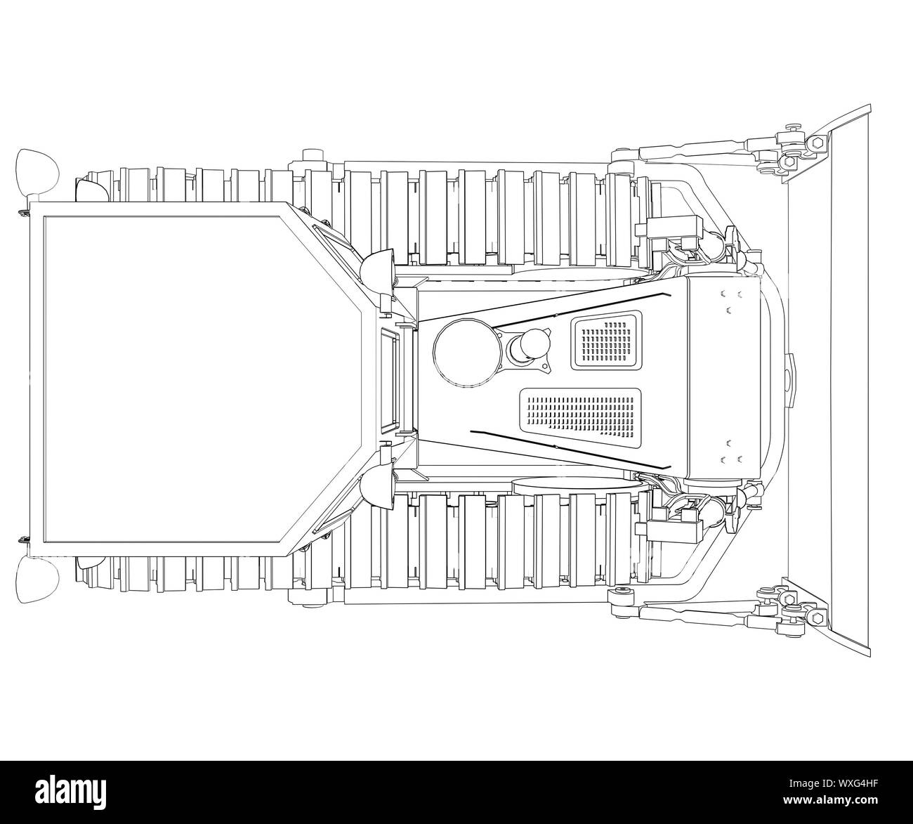 Backhoe loader Black and White Stock Photos & Images - Alamy