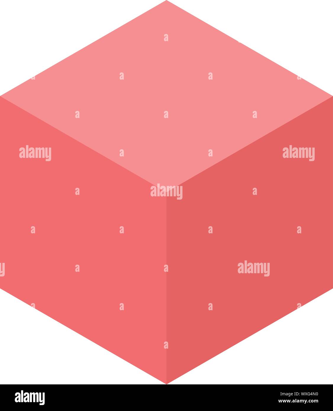 Red cube icon. Isometric of red cube vector icon for web design ...