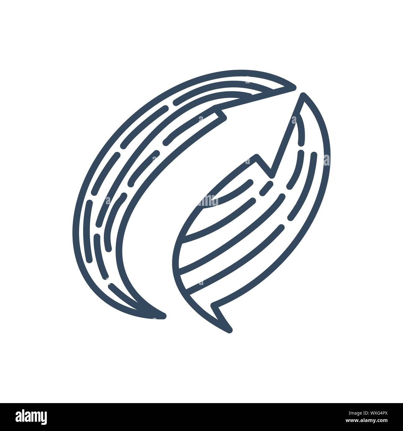 Arrow Design Up Direction collection Vector outline Stock Vector Image ...