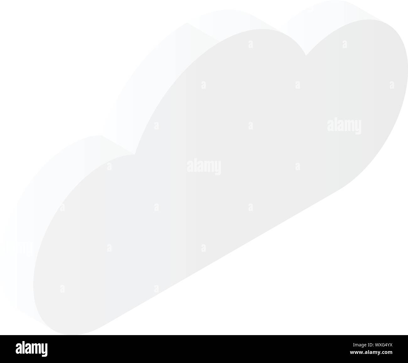 Cloud icon. Isometric of cloud vector icon for web design isolated on ...
