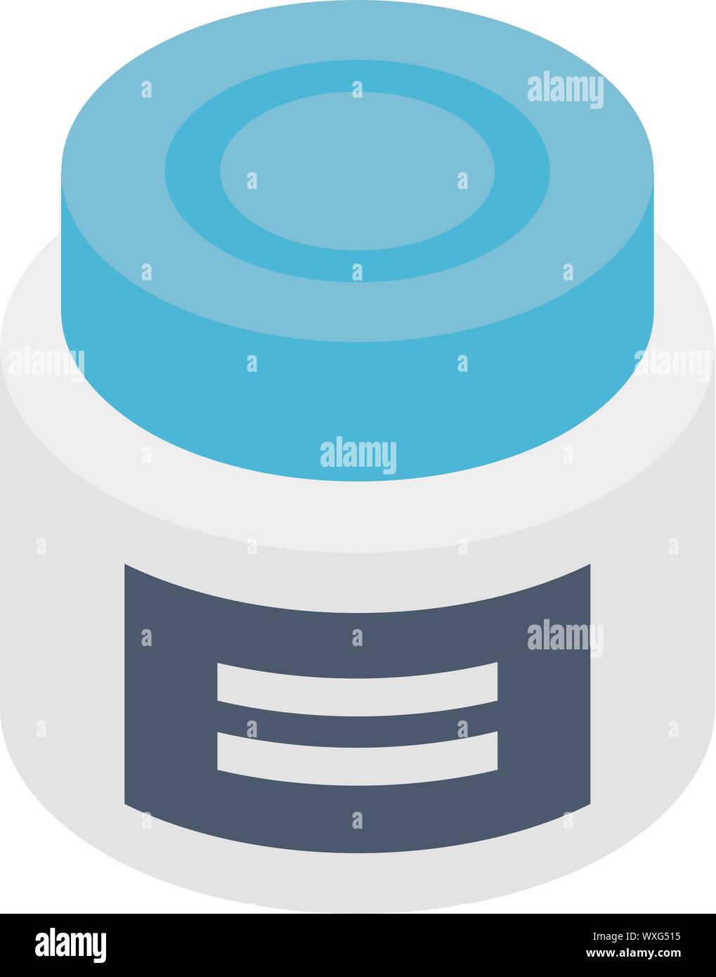 Plastic jar with pills icon. Isometric of plastic jar with pills vector ...