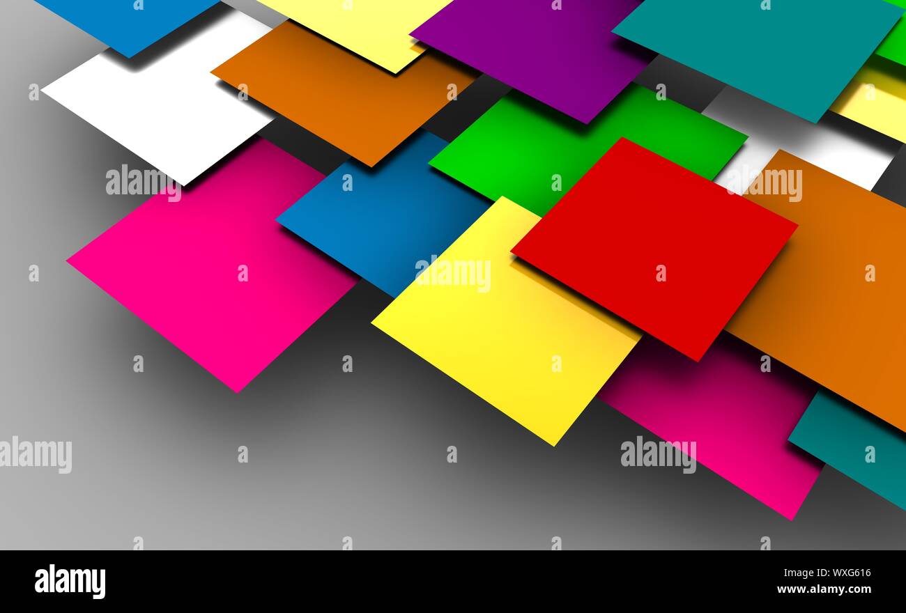 3D Squares Background with a Futuristic Concept Stock Photo - Alamy