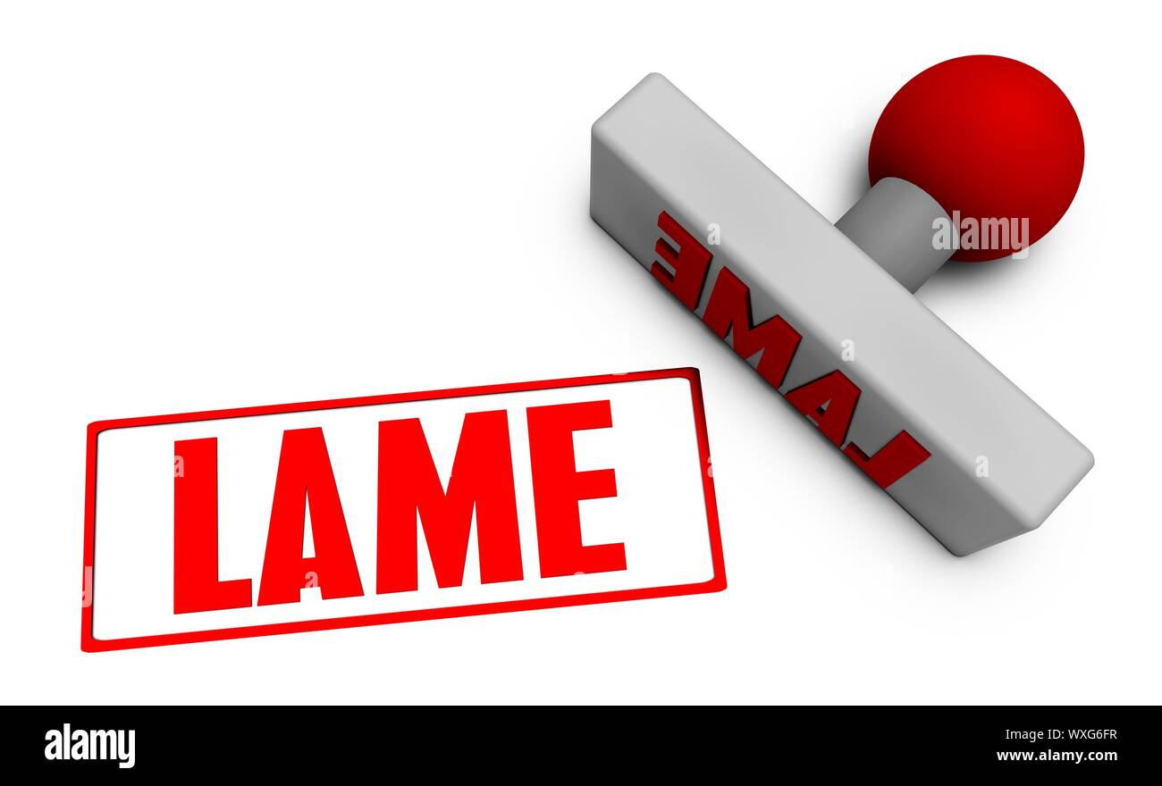 Lame Stamp or Chop on Paper Concept in 3d Stock Photo - Alamy