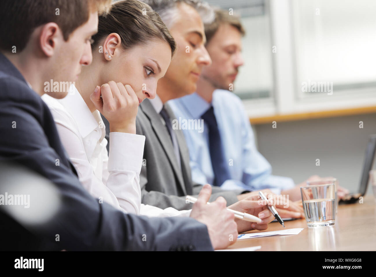 Bored at a meeting hi-res stock photography and images - Alamy