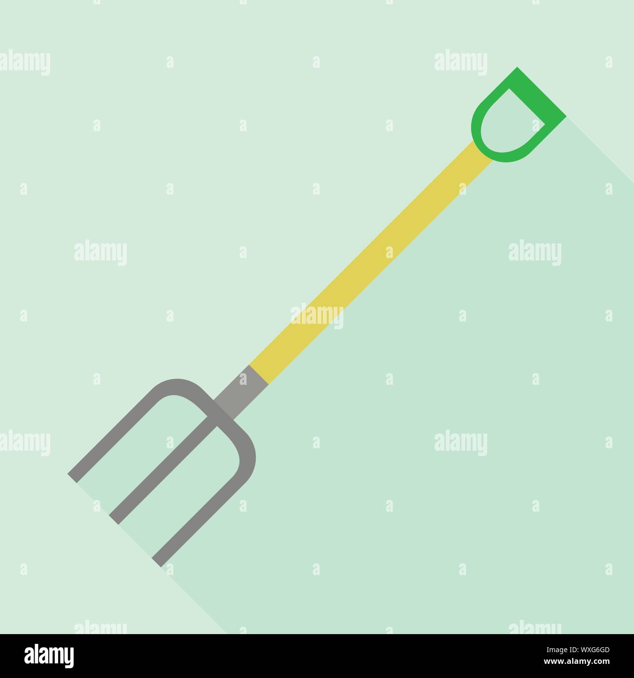 Garden fork icon. Flat illustration of garden fork vector icon for web ...