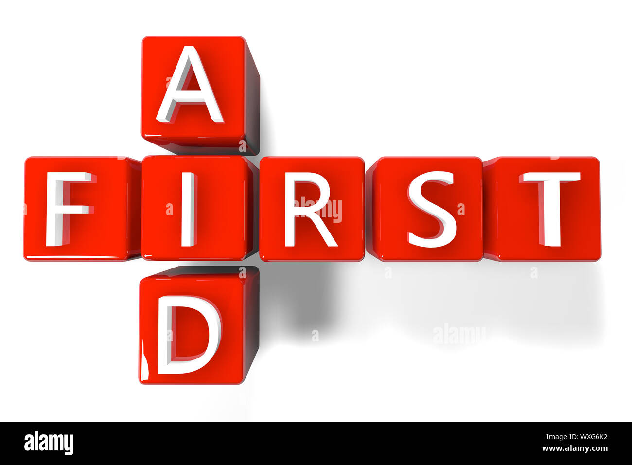 3D Render Crossword concept: First Aid Stock Photo - Alamy