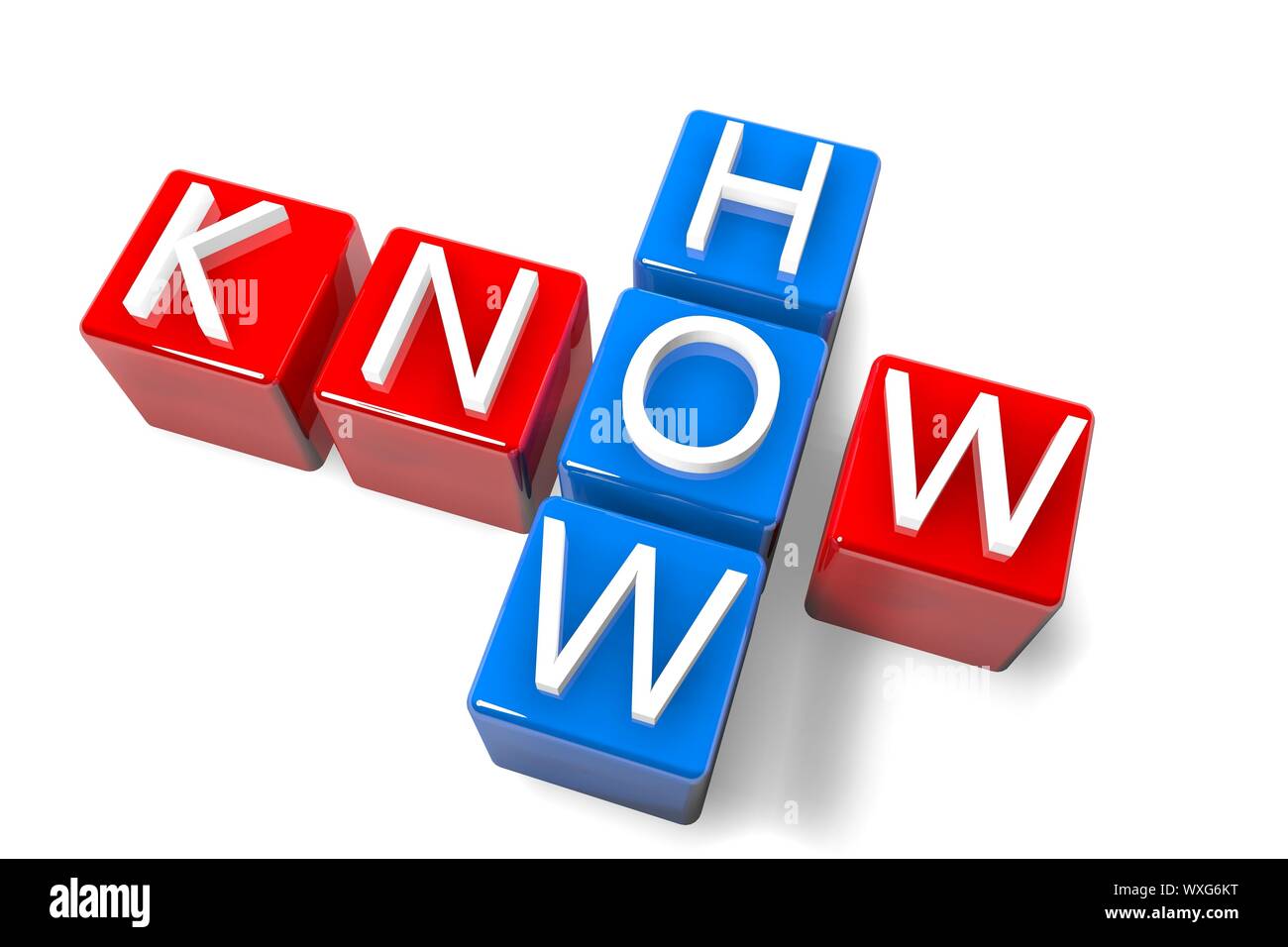 3D Render Crossword concept: know how Stock Photo - Alamy