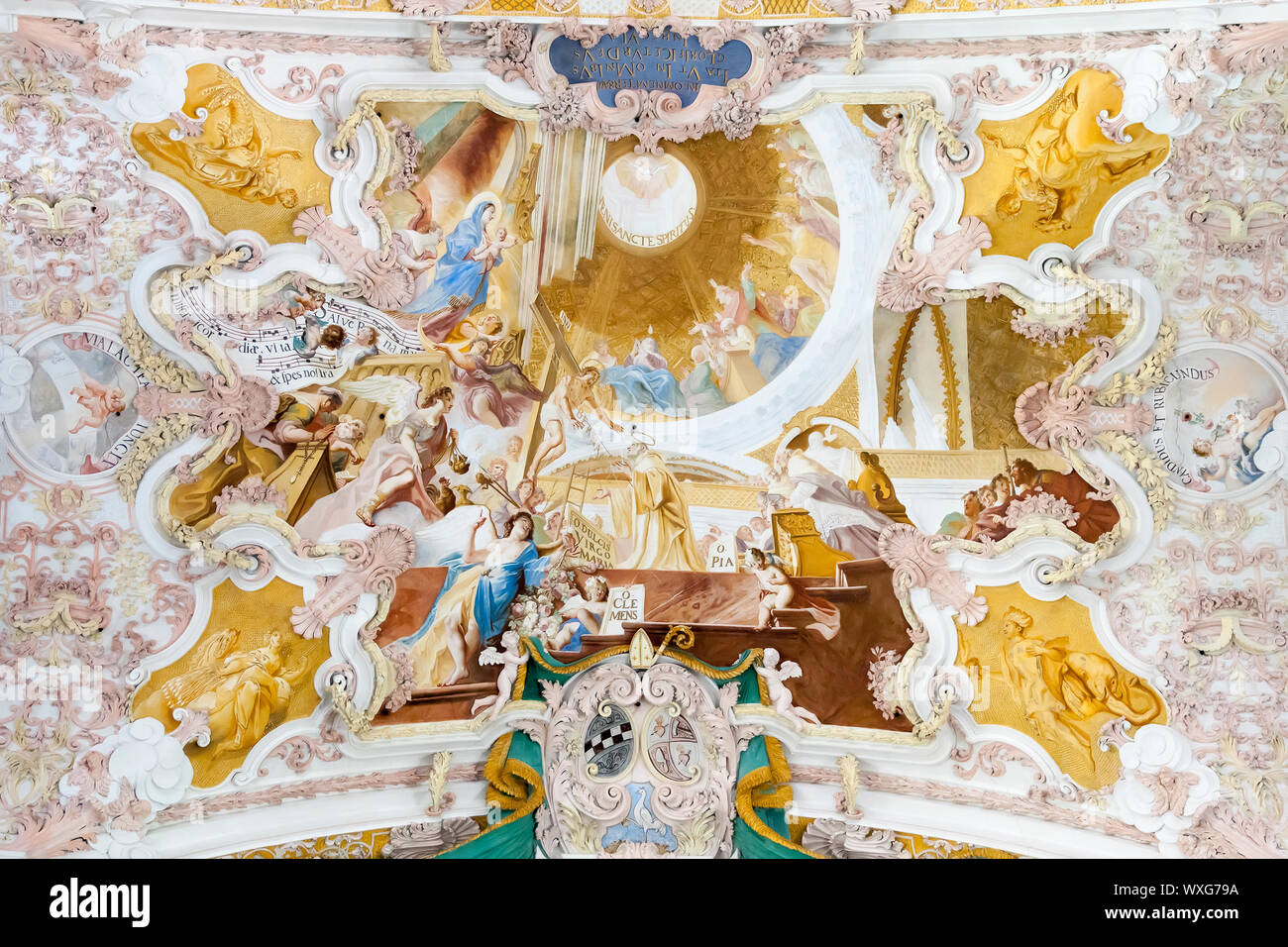 A beautiful religious fresco in Fürstenfeldbruck Bavaria Germany Stock ...