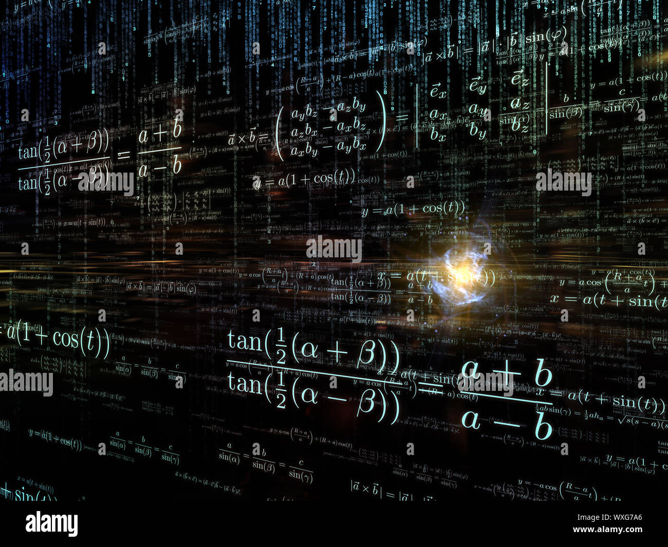 Mathematical Formula series. Design composed of mathematical formulas ...