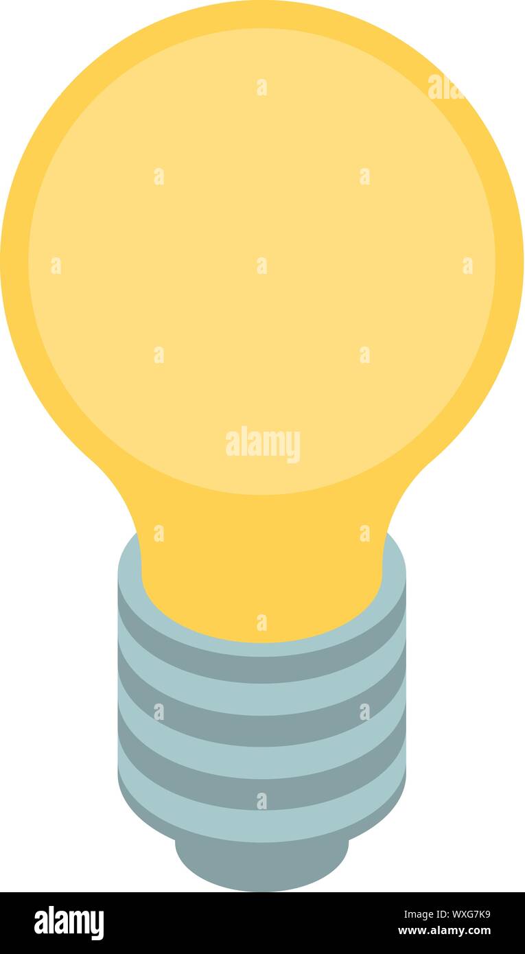 Bulb idea icon. Isometric of bulb idea vector icon for web design ...