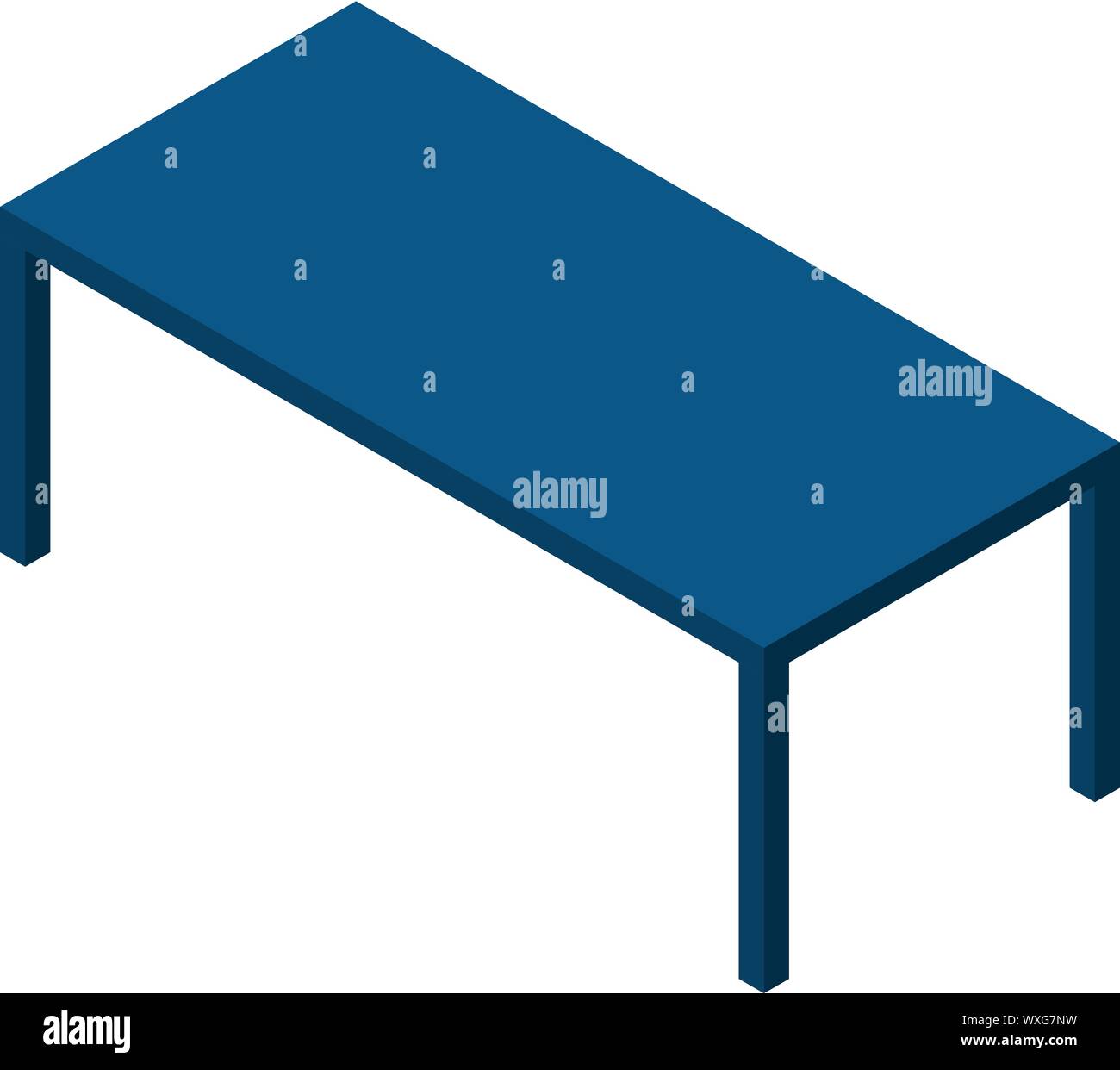 Blue table icon. Isometric of blue table vector icon for web design ...