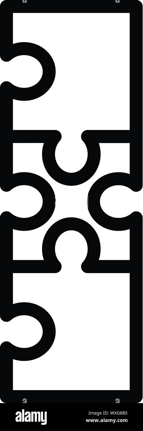 Puzzle strategy icon. Outline puzzle strategy vector icon for web ...